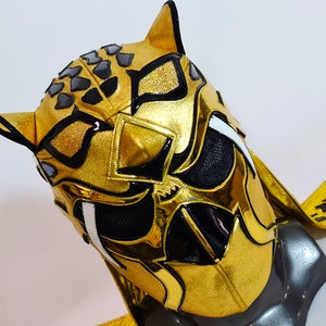 Hand Made KING TIGER MASK Wrestling Mask Luchador Costume Wrestler ...
