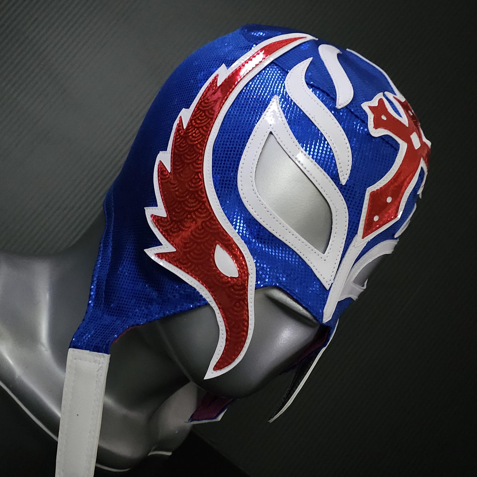 Hand Made BLUE Wrestling Mask Luchador Costume Wrestler Lucha Libre ...