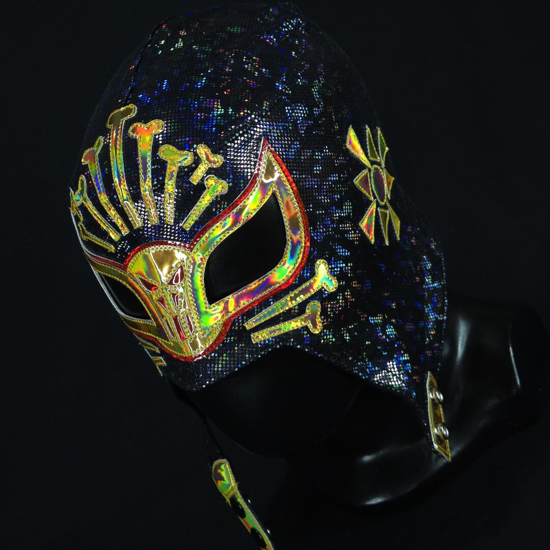 Hand Made BONES MASK Wrestling Mask Luchador Costume Wrestler Lucha ...