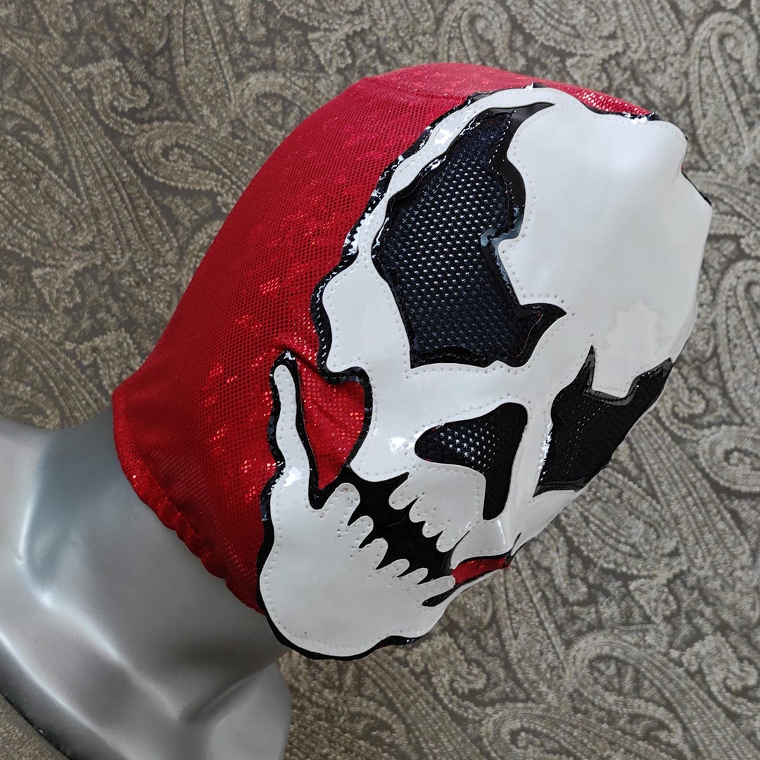 Hand Made SKULL Wrestling Mask Luchador Costume Wrestler Lucha Libre ...