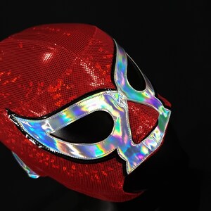 Hand Made RED DEMON MASK Wrestling Mask Luchador Costume Wrestler Lucha ...