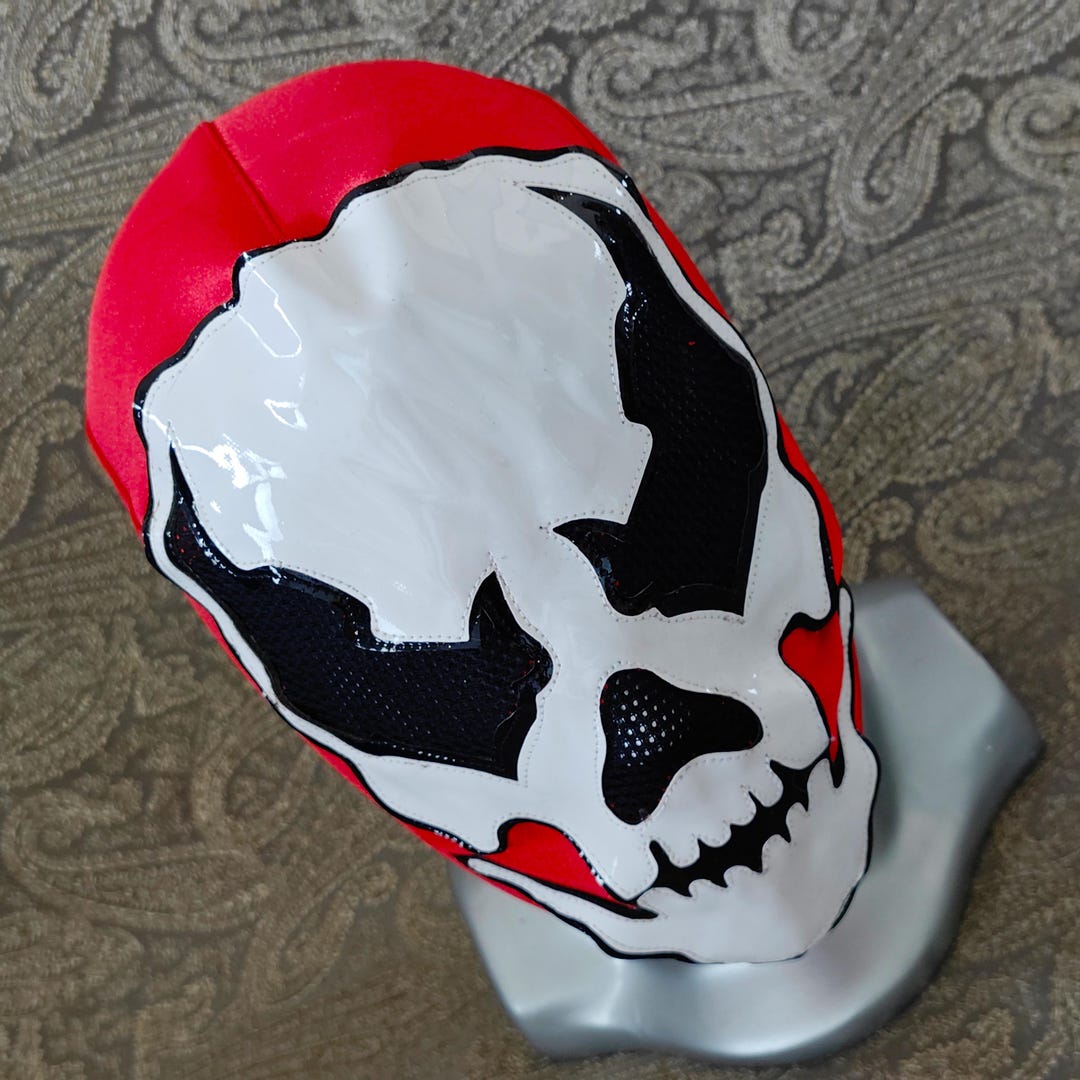 Hand Made SKULL Wrestling Mask Luchador Costume Wrestler Lucha Libre ...