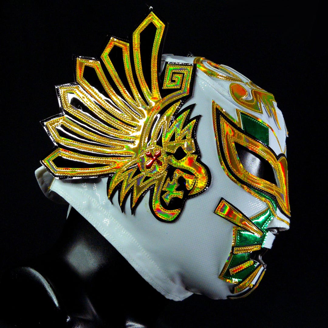 AZTECK Wrestling Mask Luchador Costume Wrestler Lucha Libre Mexican ...