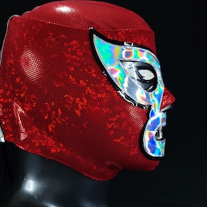 RED DEMON MASK Style Wrestling Mask Luchador Costume Wrestler Lucha ...