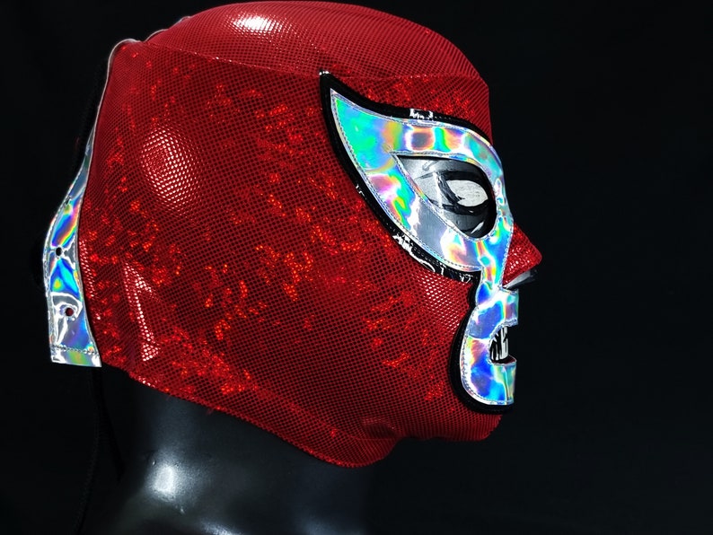 Hand Made RED DEMON MASK Style Wrestling Mask Luchador Costume Wrestler ...