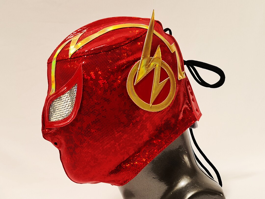 Hand Made FLASH Mask Wrestling Mask Luchador Costume Wrestler Lucha ...