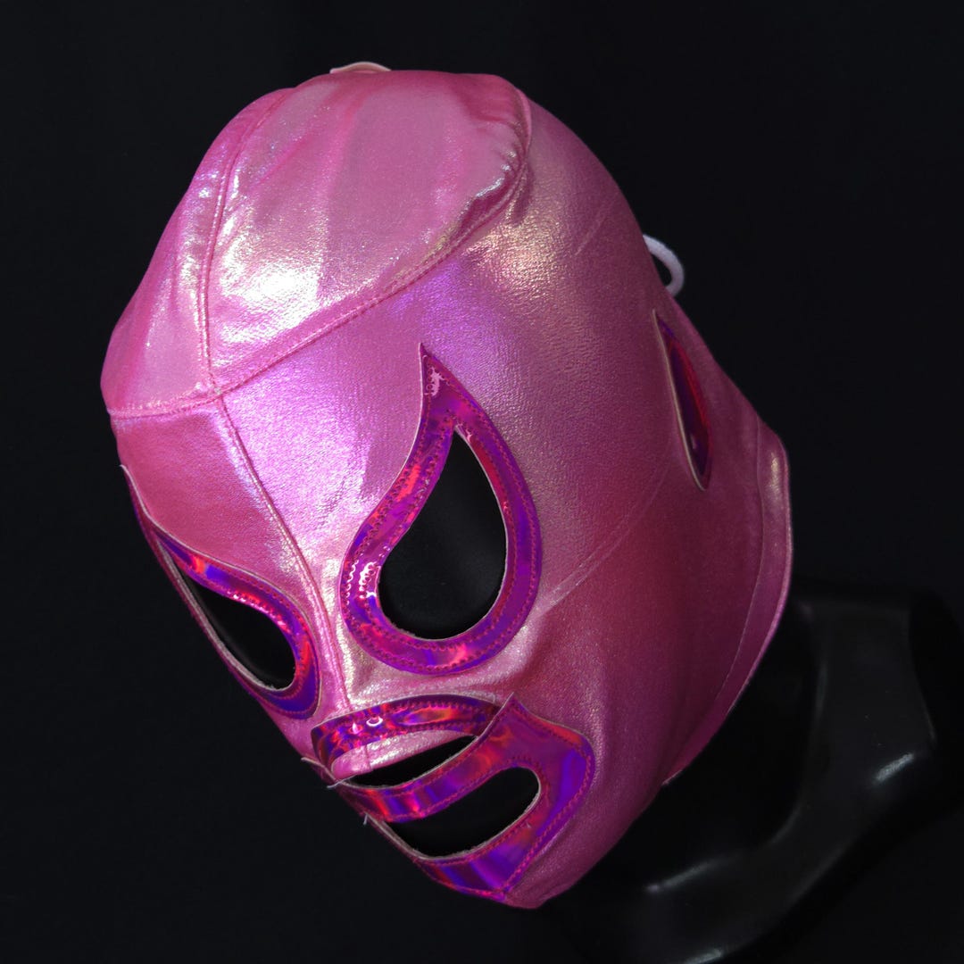 Hand Made PINK SAINT MASK Wrestling Mask Luchador Costume Wrestler ...