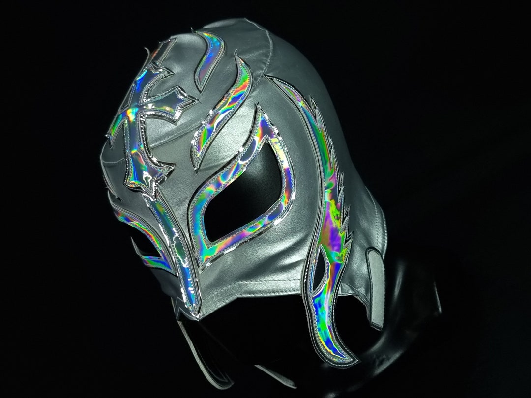 SILVER Mask Wrestling Mask Luchador Costume Wrestler Lucha Libre ...