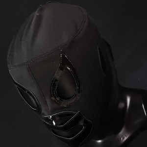 BLACK SAINT MASK Wrestling Mask Luchador Costume Wrestler Lucha Libre ...