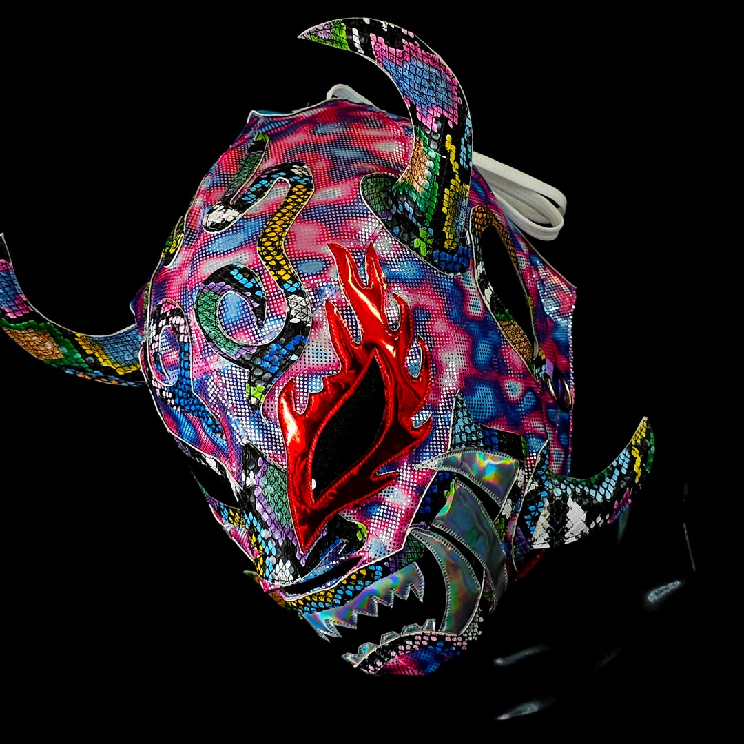 DEMON MASK Wrestling Mask Luchador Costume Wrestler Lucha Libre Mexican ...