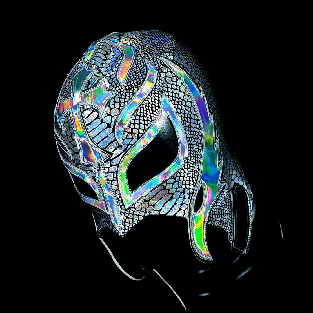 SILVER SNAKE Wrestling Mask Luchador Costume Wrestler Lucha Libre ...