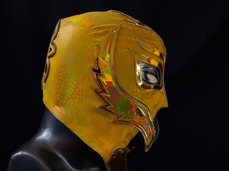GOLD KING Mask Wrestling Mask Luchador Costume Wrestler Lucha - Etsy