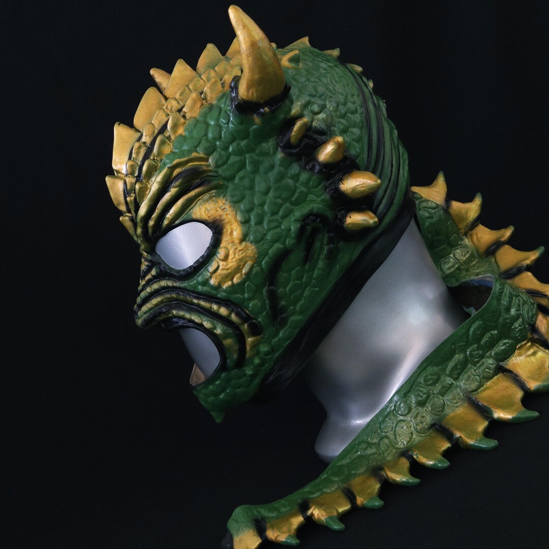 Dragon Latex Mask Wrestling Mask Luchador Costume Wrestler Lucha Libre ...
