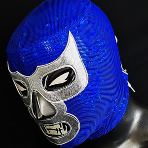 BLUE Mask Wrestling Mask Luchador Costume Wrestler Lucha Libre Mexican ...