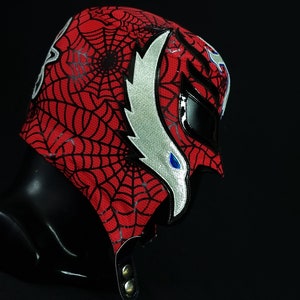 Hand Made SPIDER MASK Wrestling Mask Luchador Costume Wrestler Lucha ...