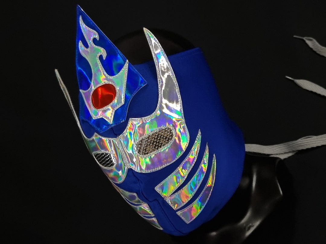 BLUE Mask Wrestling Mask Luchador Costume Wrestler Lucha Libre Mexican ...