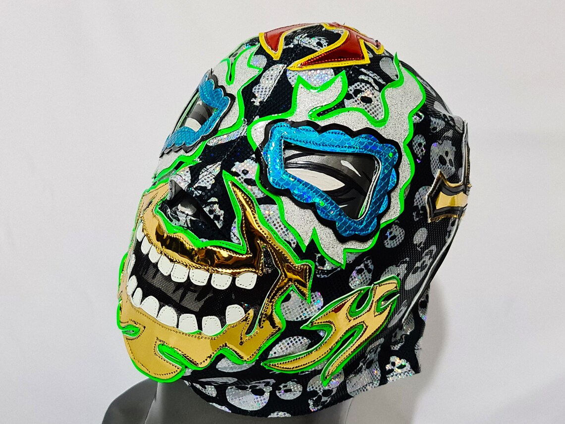 MUERTE MASK Wrestling Mask Luchador Costume Wrestler Lucha - Etsy