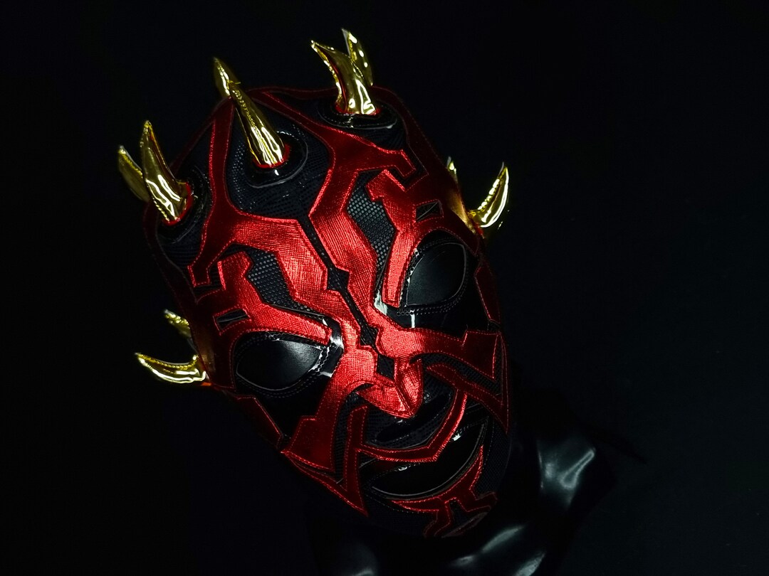 Dark Lord Wrestling Mask Luchador Costume Wrestler Lucha Libre Mexican ...