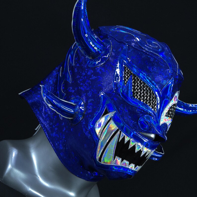 Hand Made Demon Mask Wrestling Mask Luchador Costume Wrestler Lucha ...