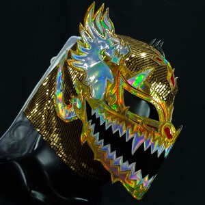 DRAGON MASK Wrestling Mask Luchador Costume Wrestler Lucha - Etsy