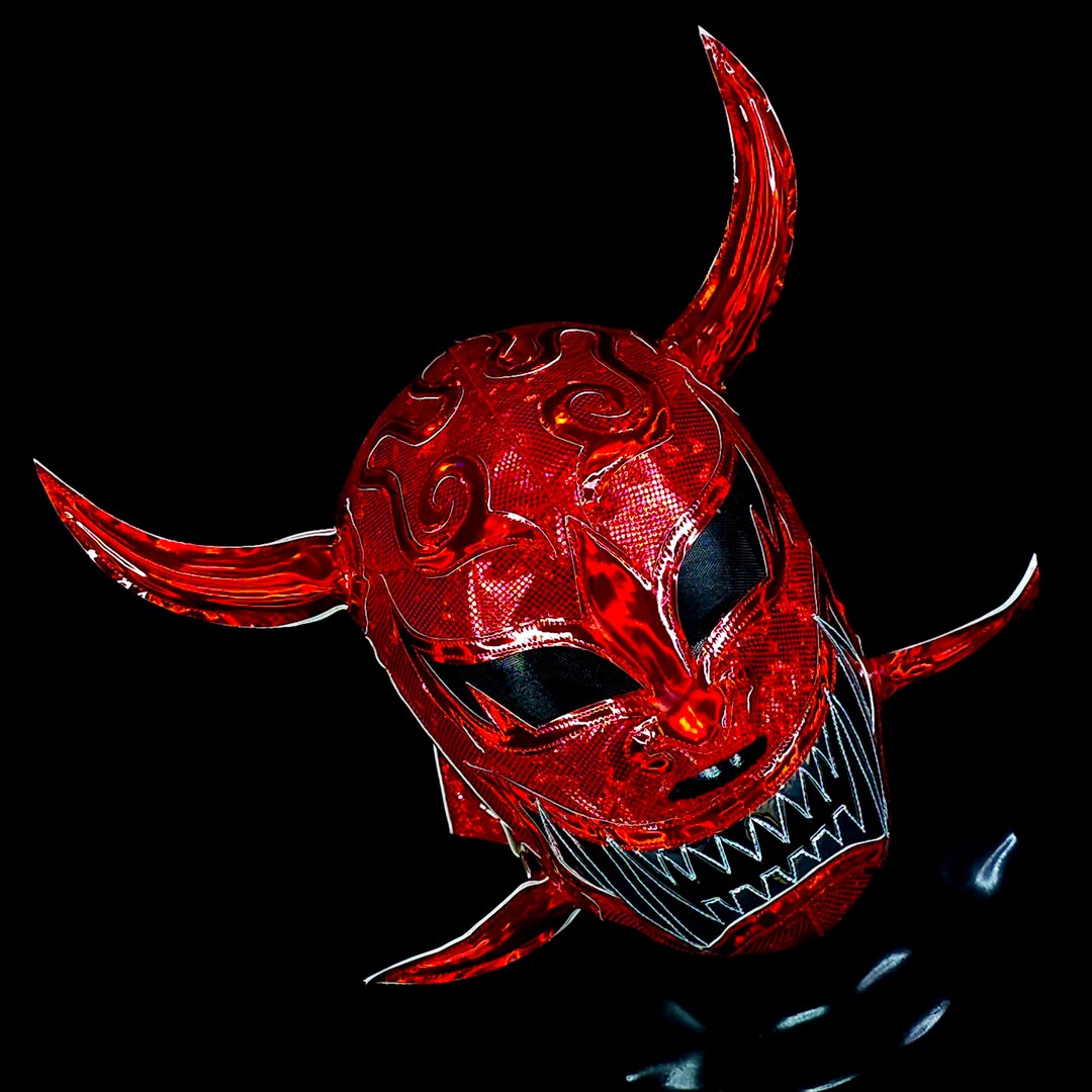 DEMON DEVIL SATAN Mask Wrestling Mask Luchador Costume Wrestler Lucha ...