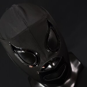 BLACK SAINT MASK Wrestling Mask Luchador Costume Wrestler Lucha Libre ...