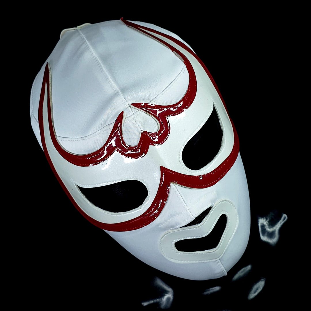 WHITE DEMON Mask Wrestling Mask Luchador Costume Wrestler Lucha Libre ...