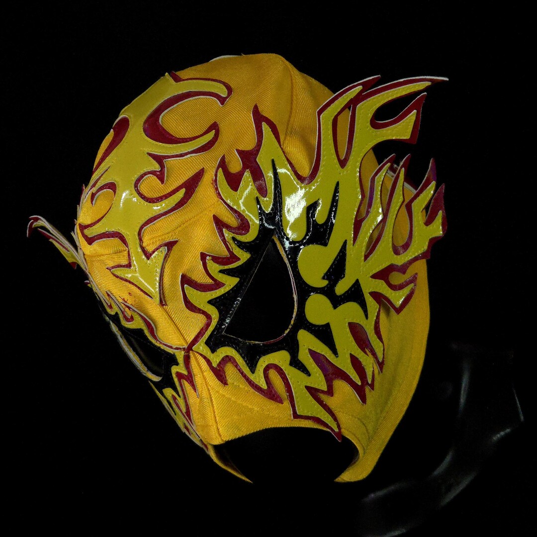 FIRE MASK Wrestling Mask Luchador Costume Wrestler Lucha Libre Mexican ...