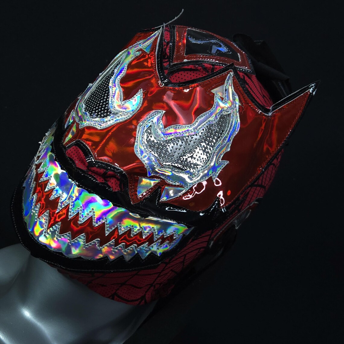 Hand Made Symbiote Wrestling Mask Luchador Costume Wrestler Lucha Libre ...