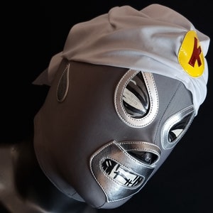 SILVER KALIMAN Wrestling Mask Luchador Costume Wrestler Lucha Libre ...
