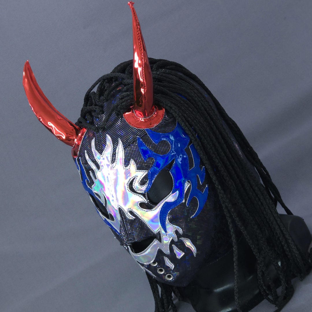 Hand Made DEVIL DEMON MASK Wrestling Mask Luchador Costume Wrestler ...