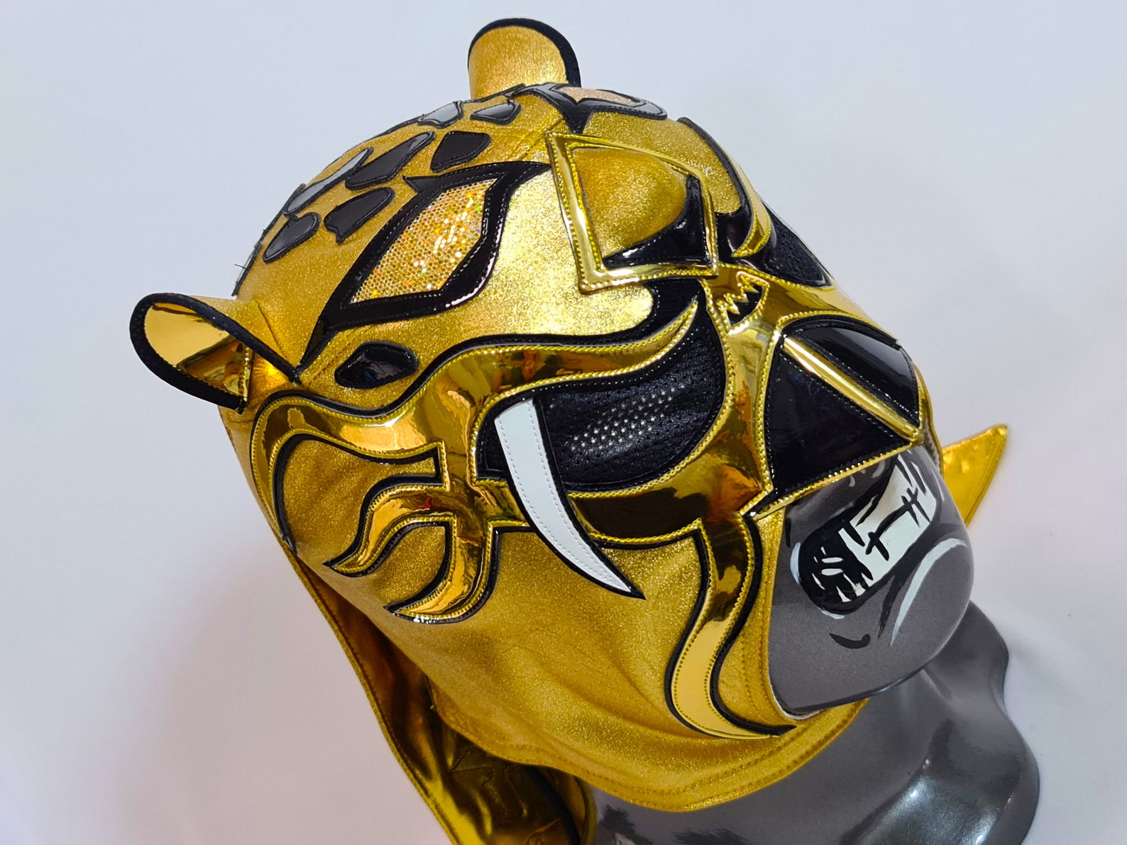 Hand Made KING TIGER MASK Wrestling Mask Luchador Costume Wrestler ...