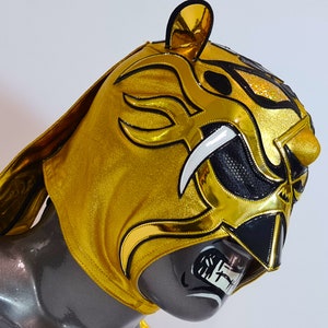 Hand Made KING TIGER MASK Wrestling Mask Luchador Costume Wrestler ...