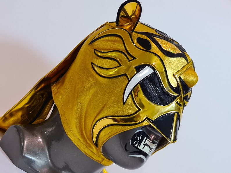 Hand Made KING TIGER MASK Wrestling Mask Luchador Costume Wrestler ...