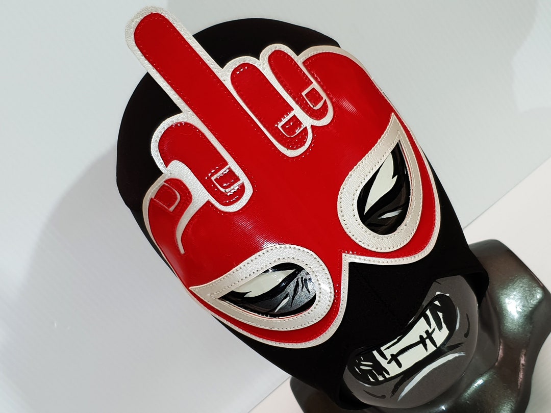 MIDDLE FINGER Wrestling the Bird Mask Luchador Costume Wrestler Lucha ...
