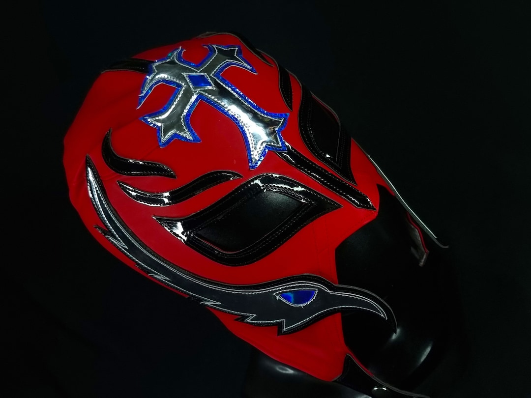 Hand Made RED MASK Wrestling Mask Luchador Costume Wrestler Lucha Libre ...