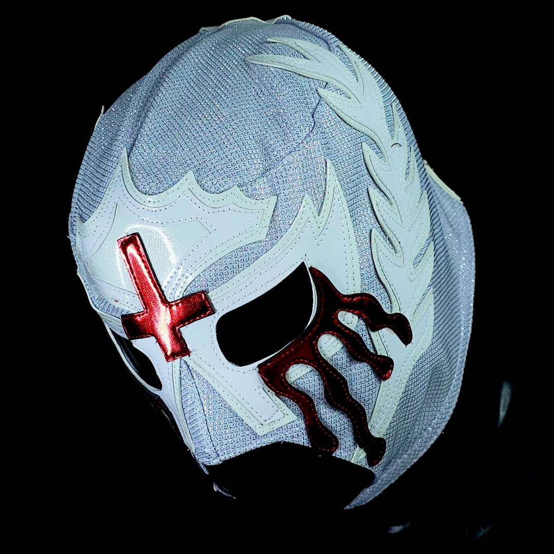 Hand Made BLOOD Mask Wrestling Mask Luchador Costume Wrestler Lucha ...