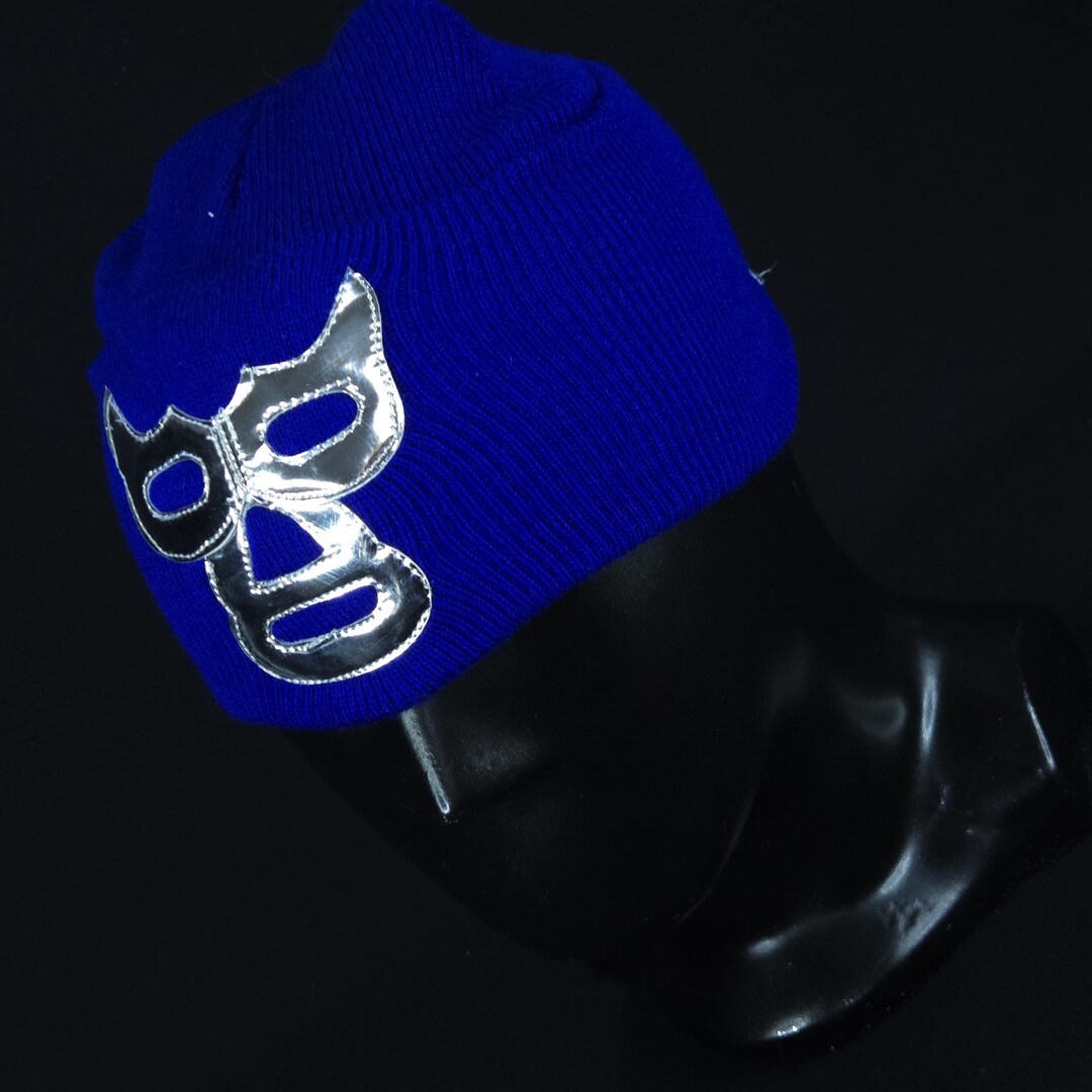 Hand Made BEANIE CAP Mask Wrestling Mask Luchador Costume Wrestler ...