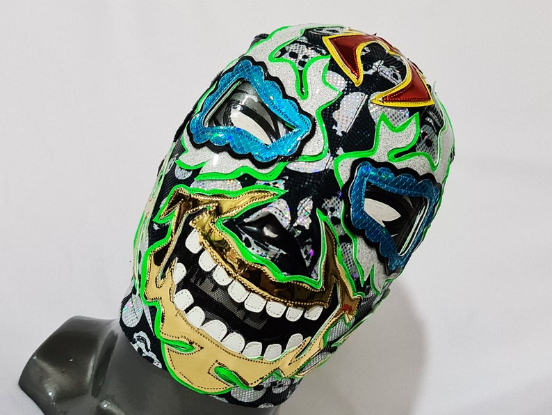 MUERTE MASK Wrestling Mask Luchador Costume Wrestler Lucha - Etsy