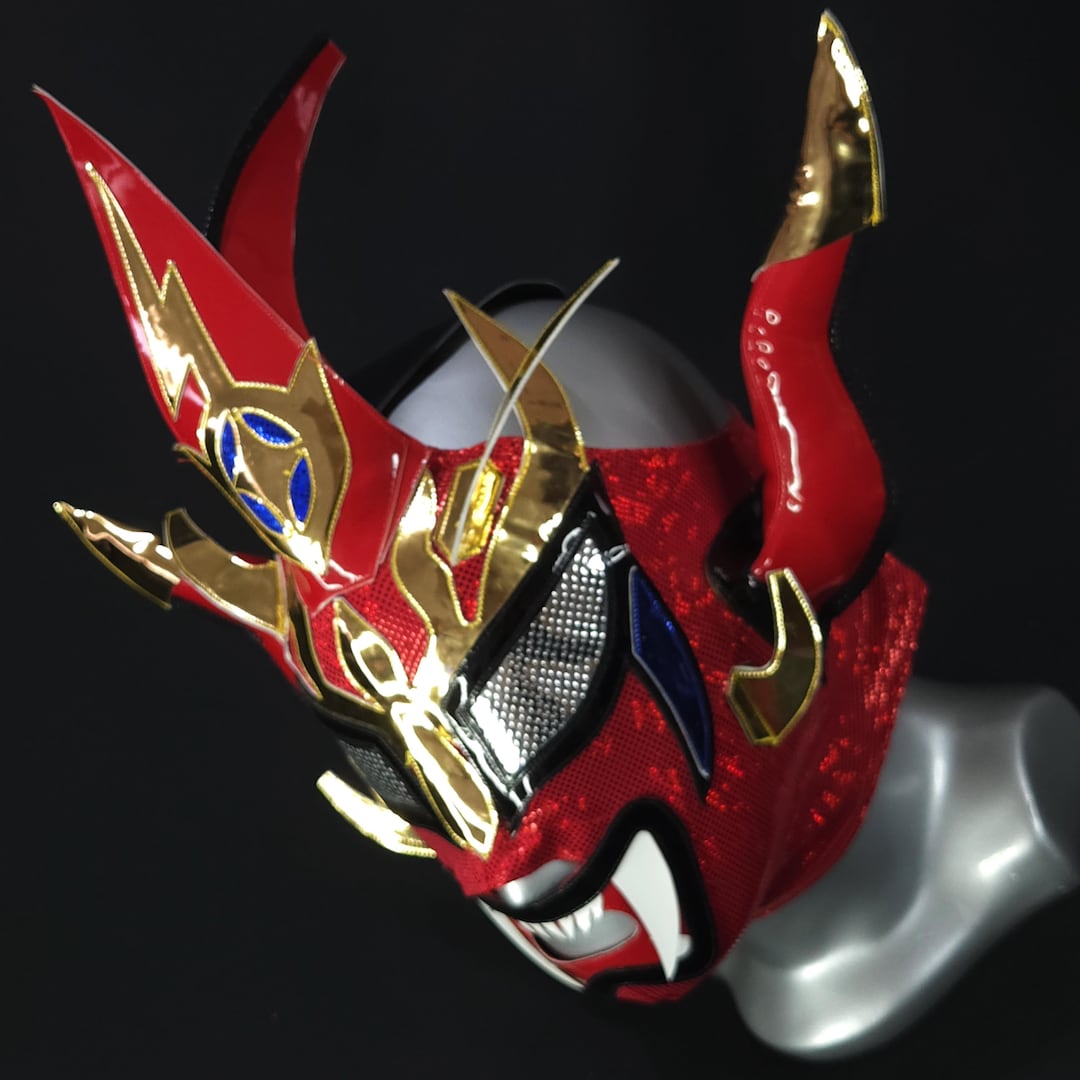 Hand Made DEMON Wrestling Mask Luchador Costume Wrestler Lucha Libre ...