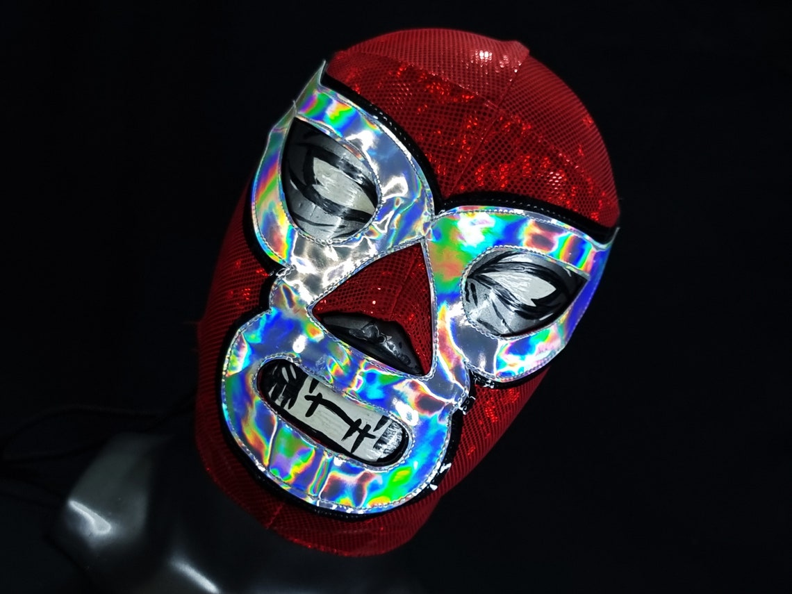 RED DEMON MASK Style Wrestling Mask Luchador Costume Wrestler - Etsy