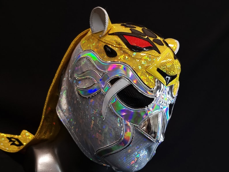Hand Made KING TIGER MASK Wrestling Mask Luchador Costume Wrestler ...