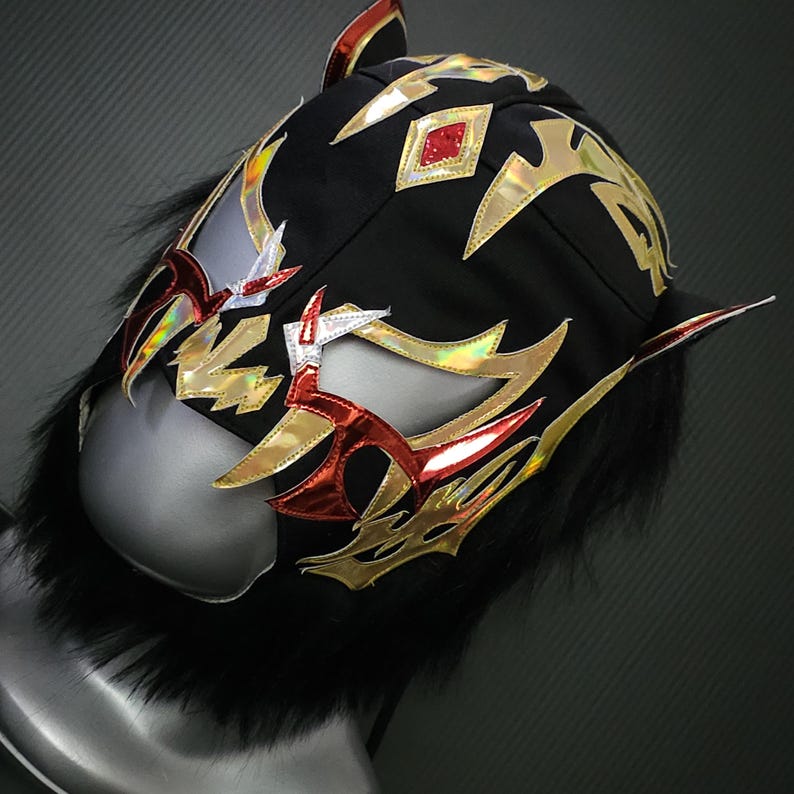 Hand Made TIGER Wrestling Mask Luchador Costume Wrestler Lucha Libre ...