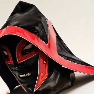 Hand Made RED HOOD Mask Wrestling Mask Luchador Costume Wrestler Lucha ...
