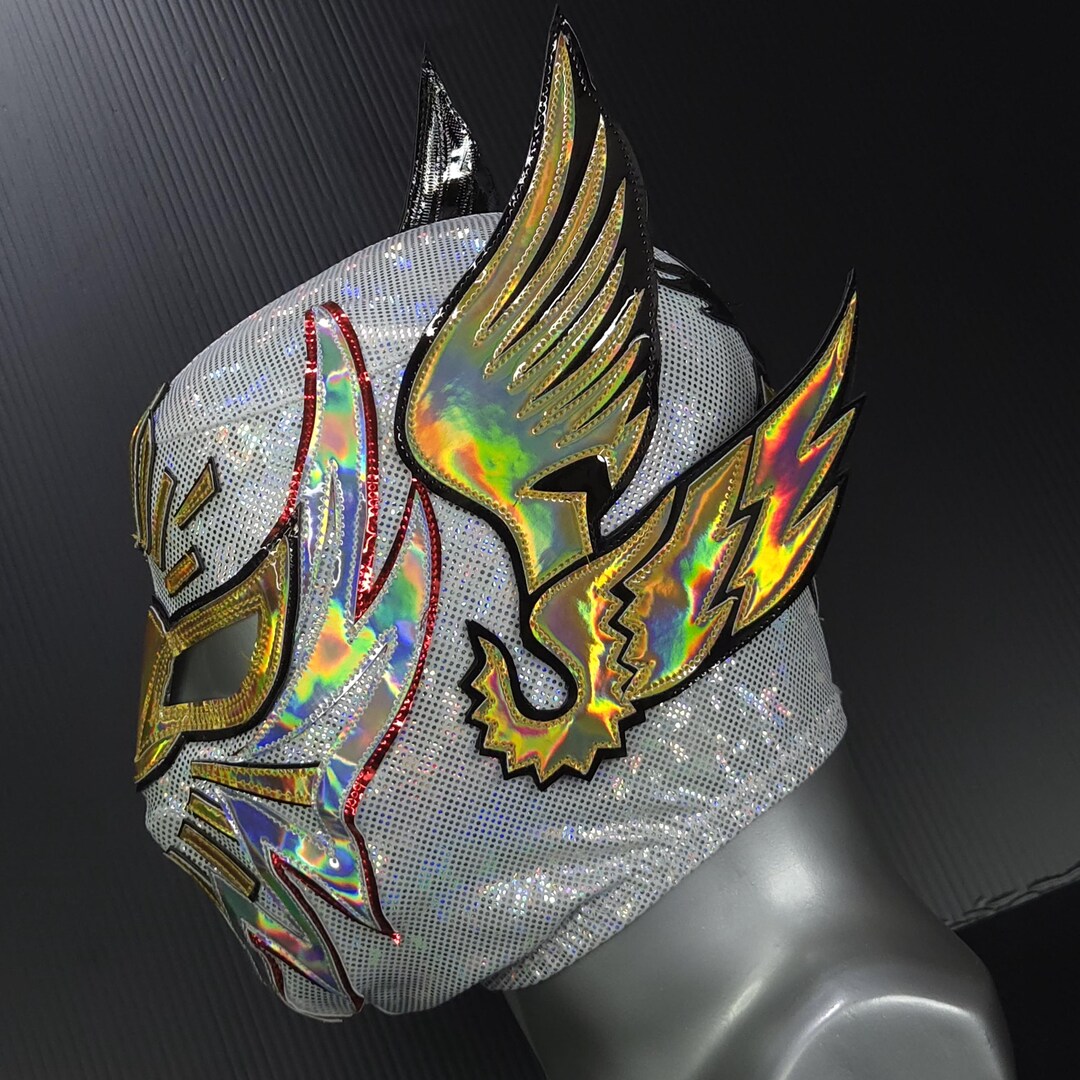 Hand Made WINGED Mask Wrestling Mask Luchador Costume Wrestler Lucha ...