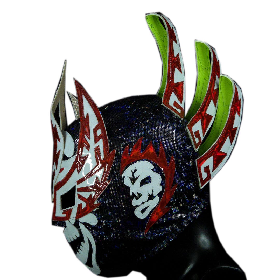 Hand Made DEATH MASK Wrestling Mask Luchador Costume Wrestler Lucha ...