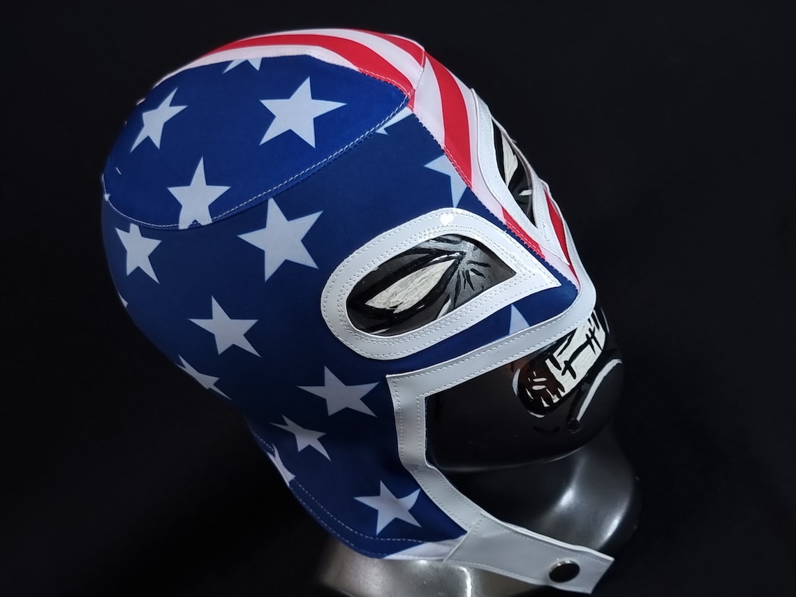 USA Mask Bars and Stars Wrestling Mask Luchador Costume - Etsy