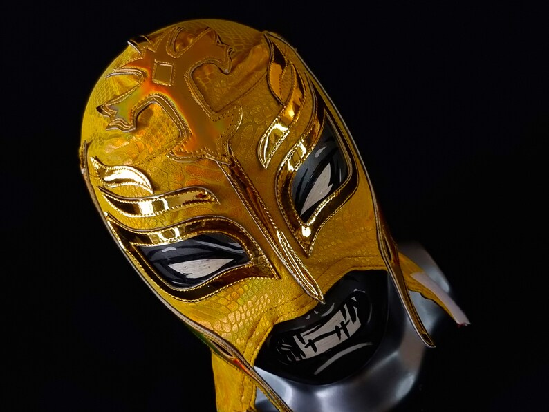 GOLD KING Mask Wrestling Mask Luchador Costume Wrestler Lucha - Etsy