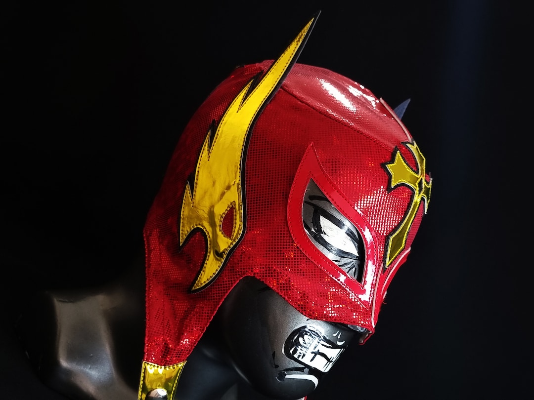 RED LIGHTNING Wrestling Mask Luchador Costume Wrestler Lucha Libre ...