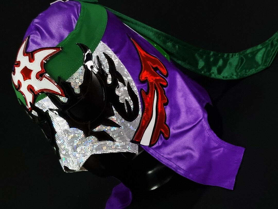Hand Made JOKER MASK Wrestling Mask Luchador Costume Wrestler Lucha ...